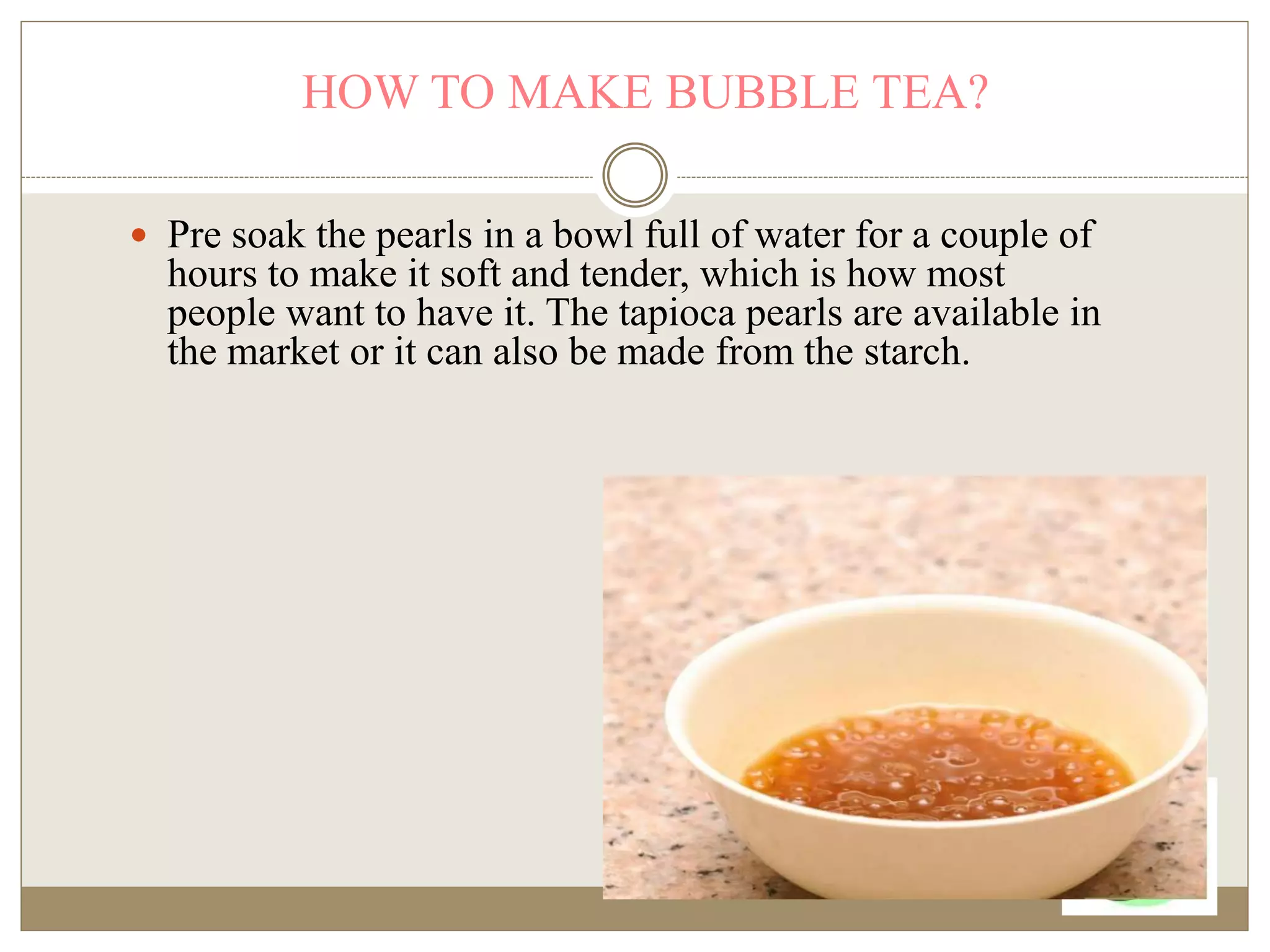 How to make bubble tea presentation | PPTX