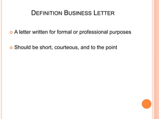 How to make business letter 2 | PPTX