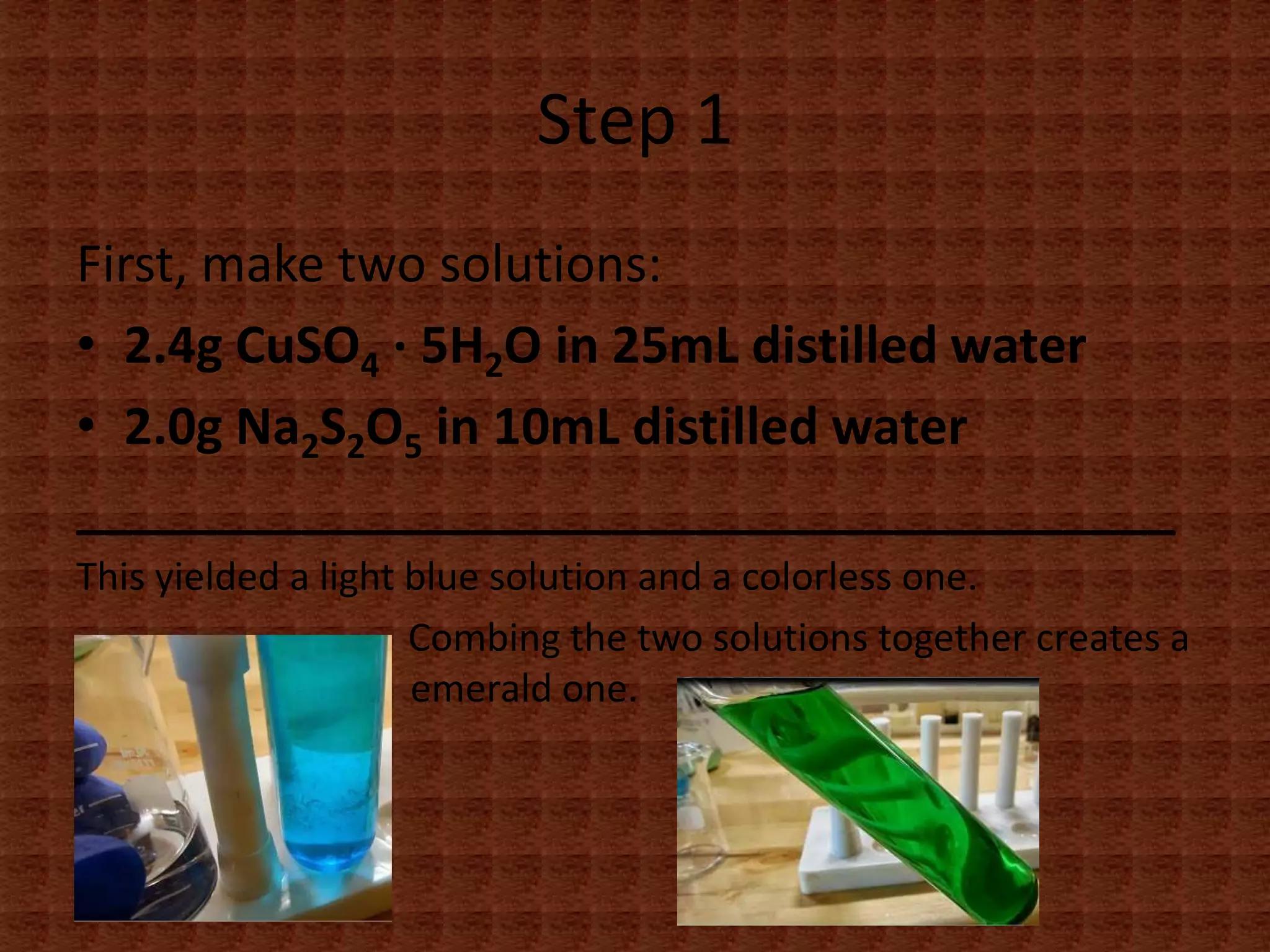 How to make chevreul's salt | PPTX