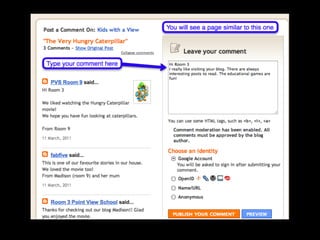 How to make comments on a blog - www.pointviewschoolroom3.blogspot.com
