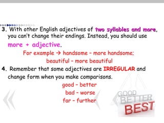 How to make comparisons in english a2 | PPT