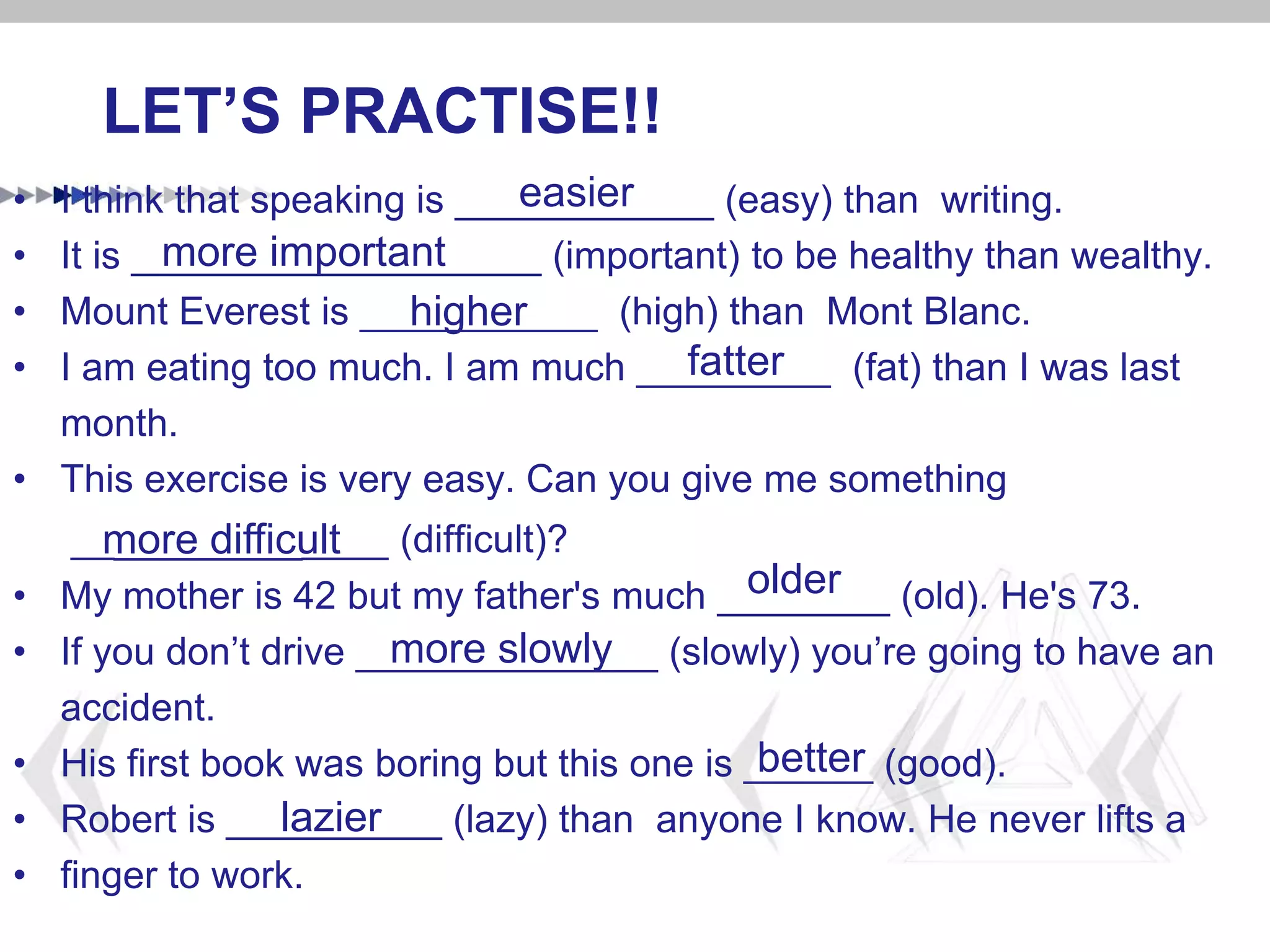 How to make comparisons in english b1 | PPT