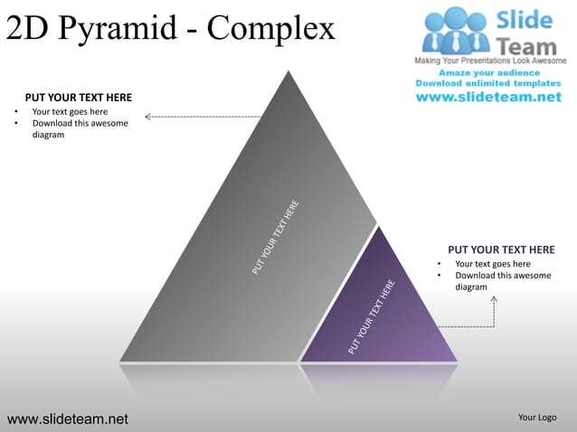 How to make create 2d pyramid stacked shapes chart complex powerpoint ...