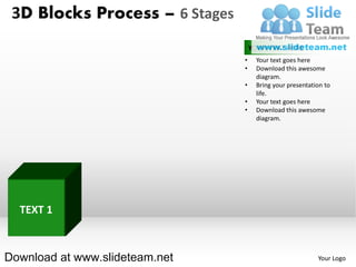 How to make create 3 d blocks cubes squares stacked one on top of ...