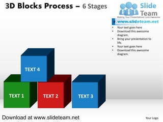 How to make create 3 d blocks cubes squares stacked one on top of ...