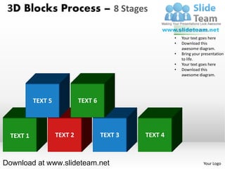 How to make create 3 d blocks cubes squares stacked one on top of ...