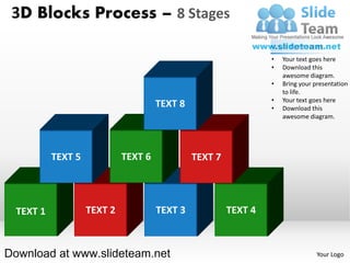 How to make create 3 d blocks cubes squares stacked one on top of ...