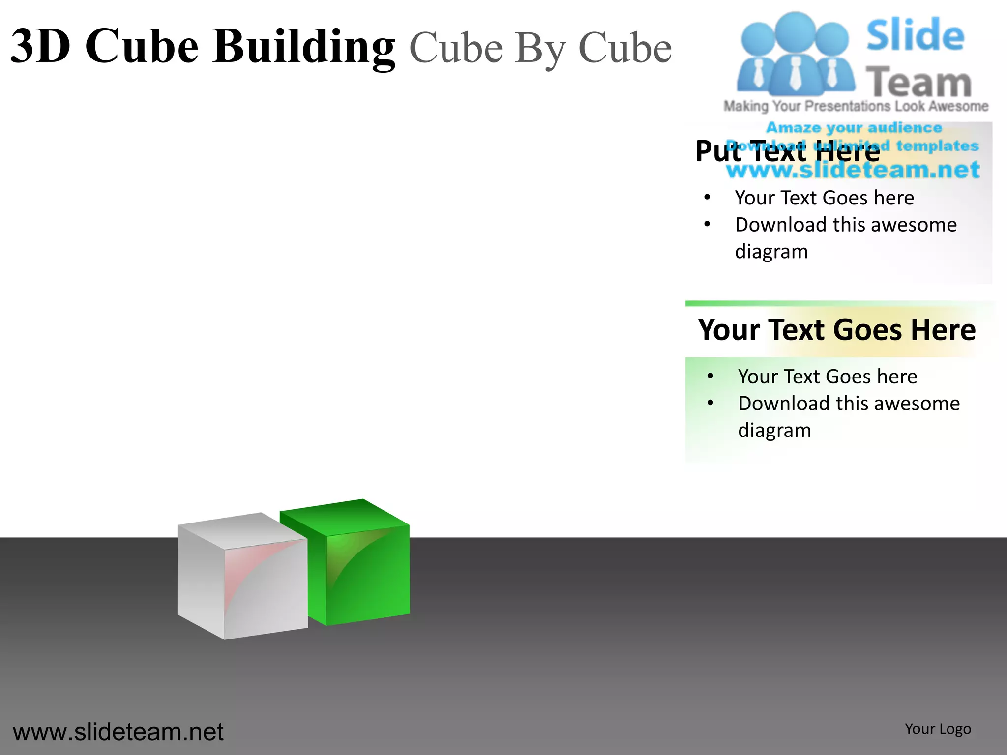 How to make create 3d cube building cube by cube powerpoint ... How to make create 3d cube building cube by cube powerpoint ...