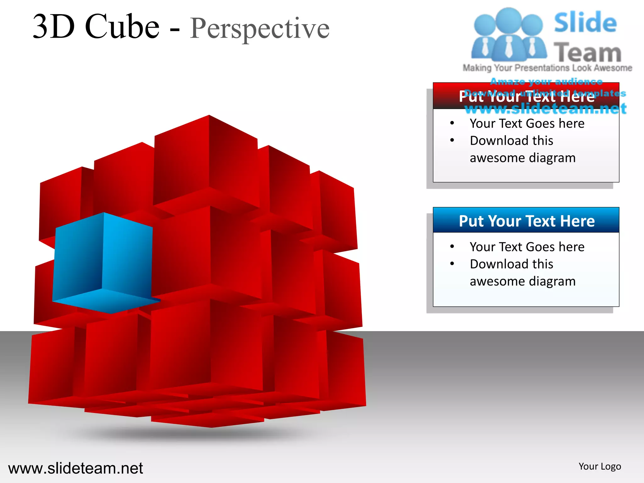 How to make create 3d cube perspective powerpoint presentation slides ...