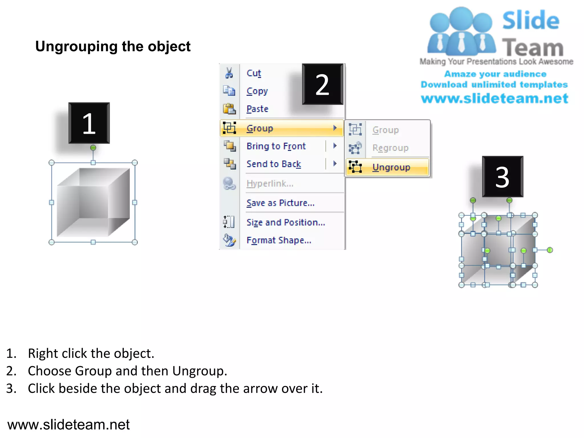 How to make create 3d cubes building blocks stacked 2x2x3 powerpoint presentation slides and ppt ...