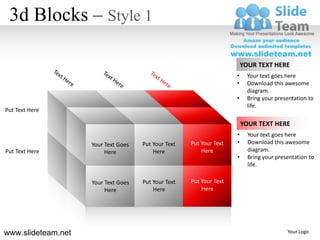 How to make create 3d cubes building blocks stacked building blocks ...