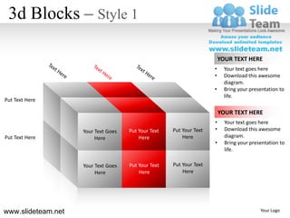 How to make create 3d cubes building blocks stacked building blocks logical style design 1 ...