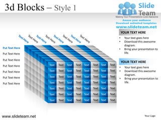How to make create 3d cubes building blocks stacked building blocks ...
