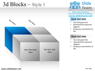 How to make create 3d cubes building blocks stacked building blocks logical style design 1 ...