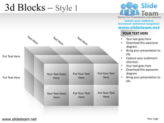 How to make create 3d cubes building blocks stacked building blocks logical style design 1 ...