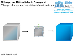 How to make create 3d cubes building blocks stacked strategy style design 1 powerpoint ...