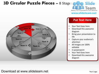 How to make create 3 d doughnut chart circular puzzle with hole in ...