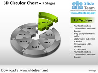 How to make create 3 d doughnut chart circular with hole in center 7 ...