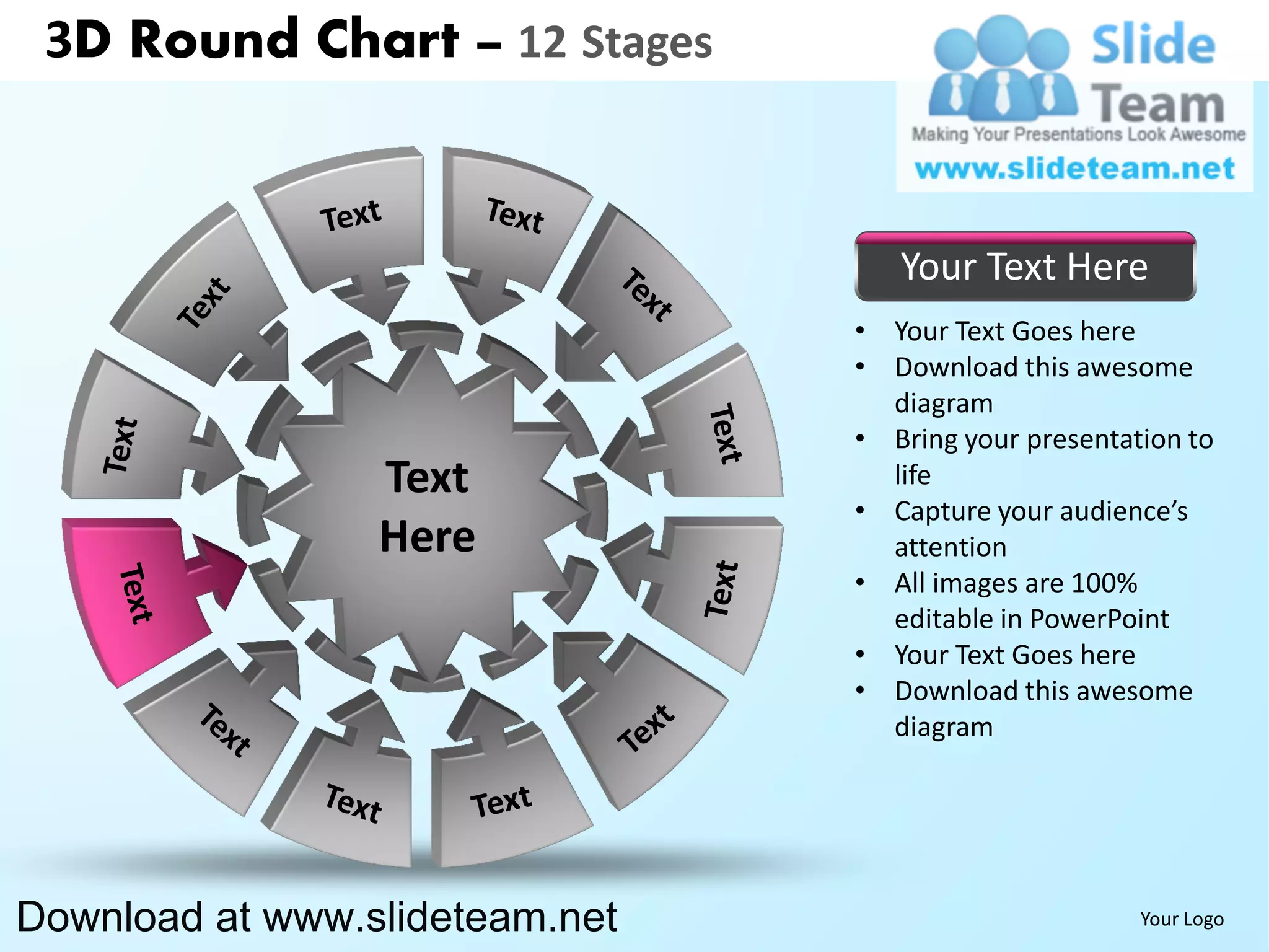 How to make create 3 d interconnected circular puzzle pieces 12 stages ...