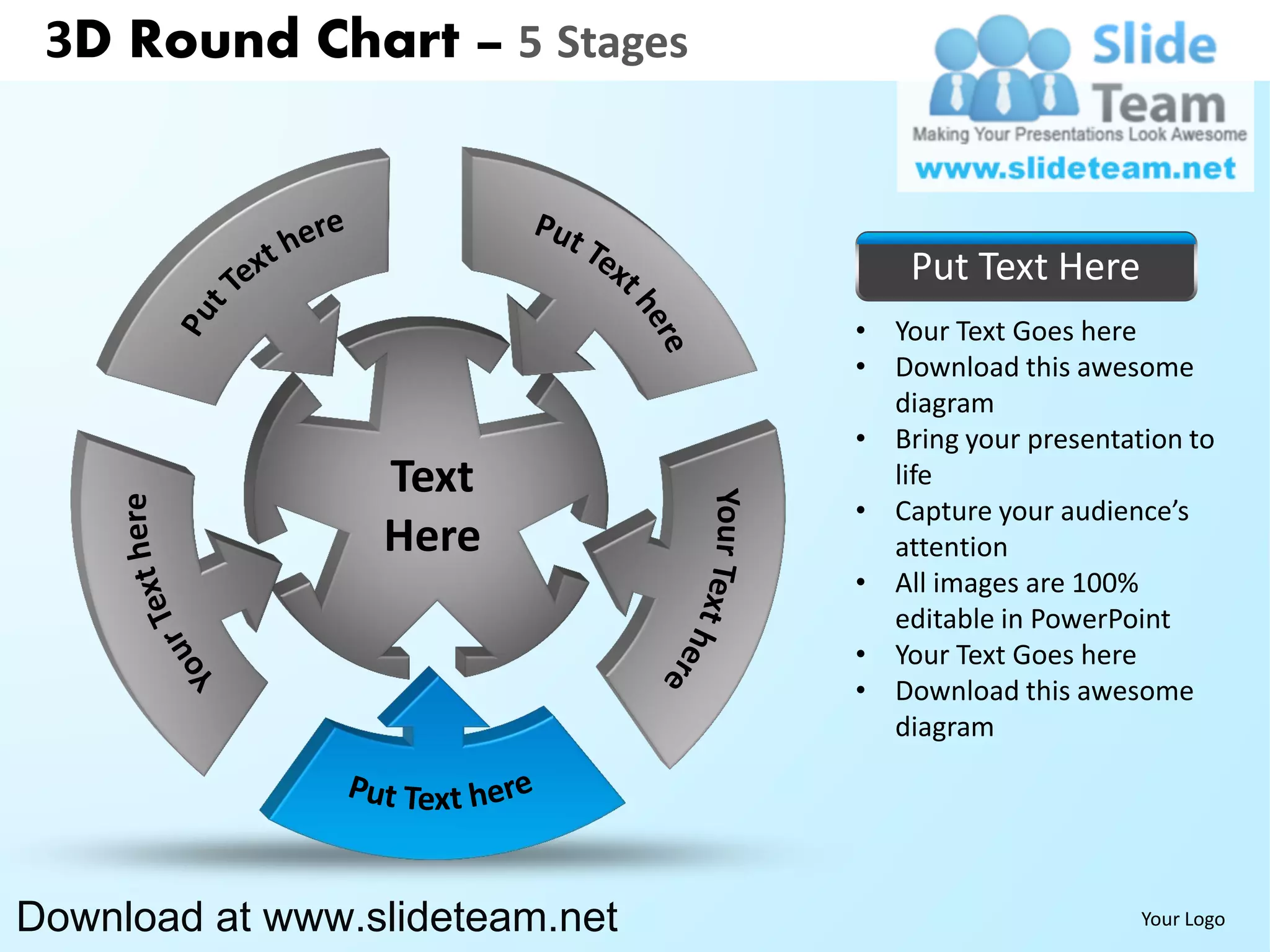 How to make create 3 d interconnected circular puzzle pieces 5 stages ...