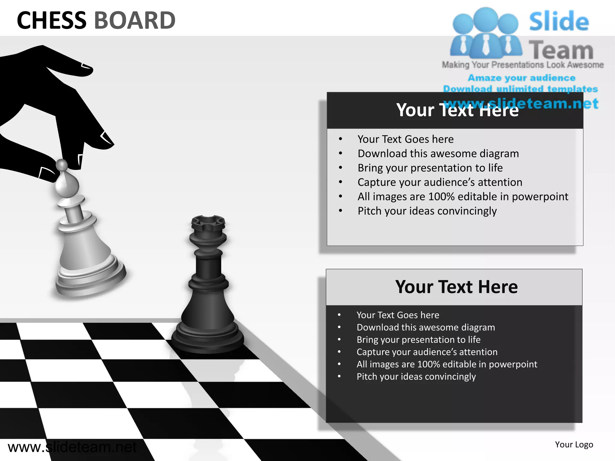 How to make create chess board powerpoint presentation slides and ppt ...