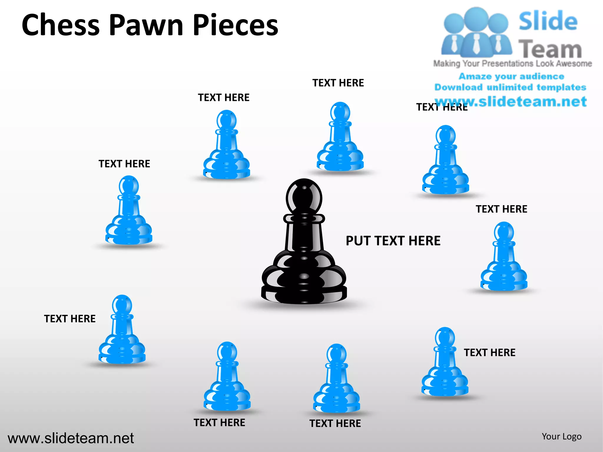 How to make create chess pawn pieces powerpoint presentation slides and ...