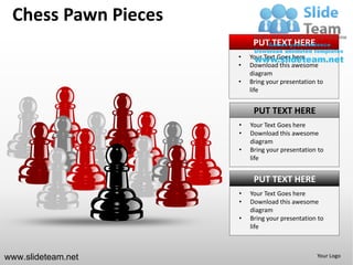 How to make create chess pawn pieces powerpoint presentation slides and ...