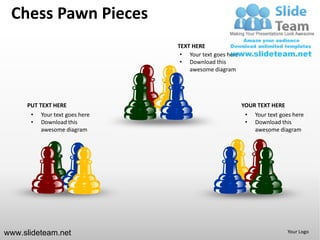 How to make create chess pawn pieces powerpoint presentation slides and ...