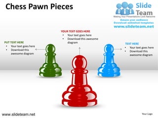 How to make create chess pawn pieces powerpoint presentation slides and ...