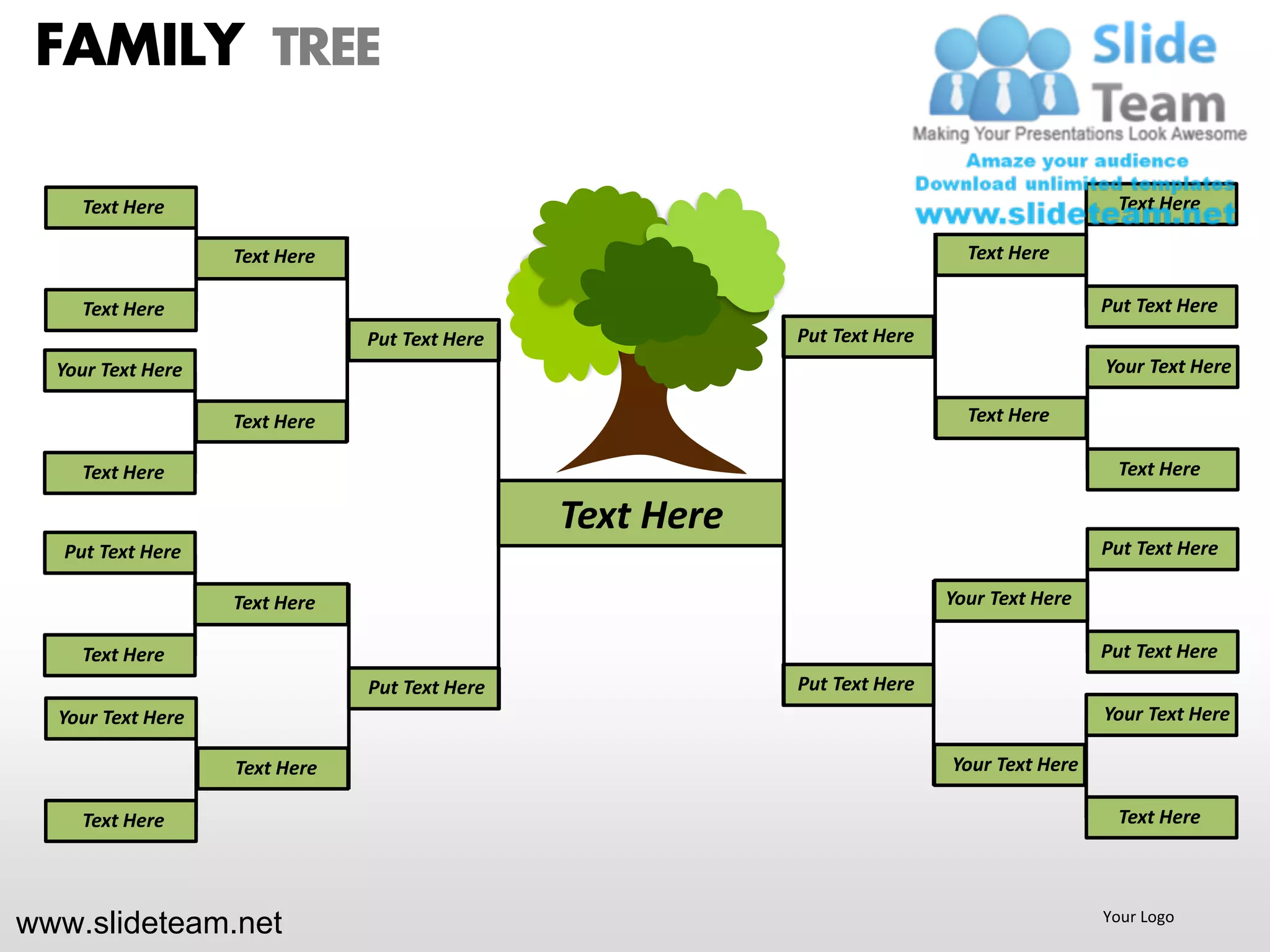How to make create geneology family tree powerpoint presentation slides ...