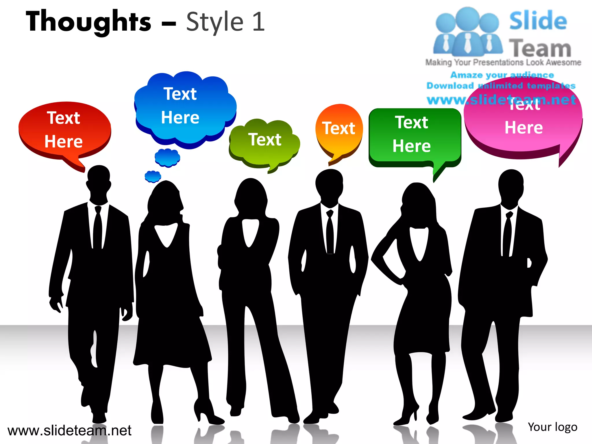How to make create thoughts business people bubbles callouts style ...