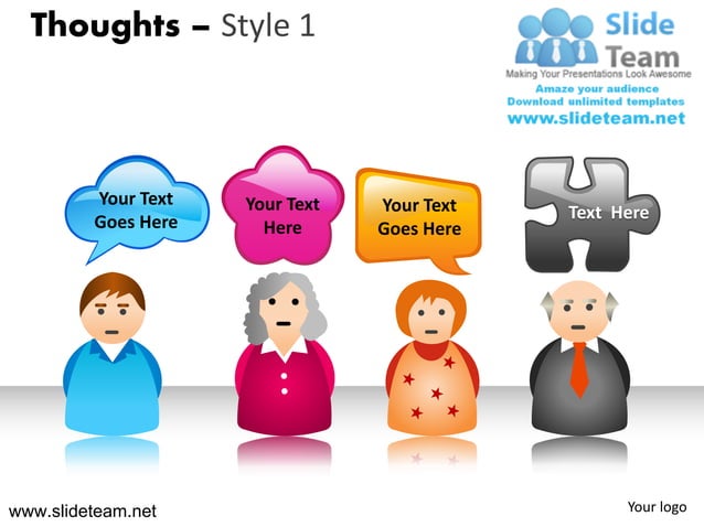How to make create thoughts business people bubbles callouts style ...