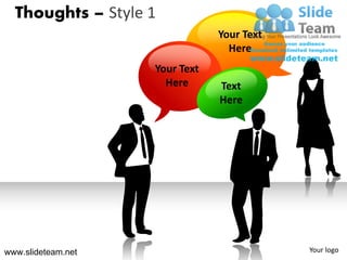 How to make create thoughts business people bubbles callouts style ...