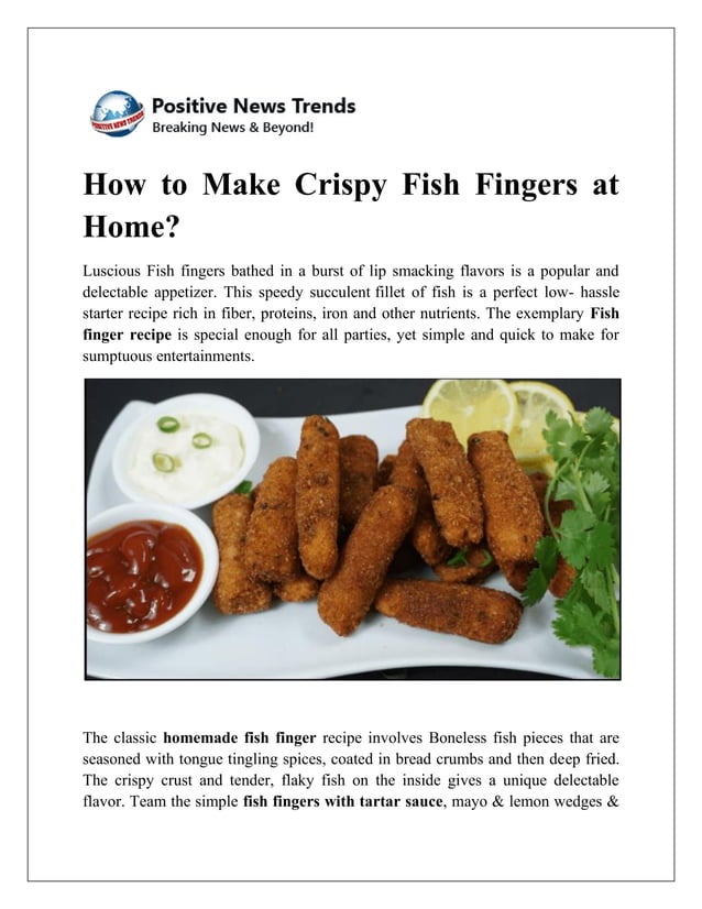 How to make crispy fish fingers at home | PDF
