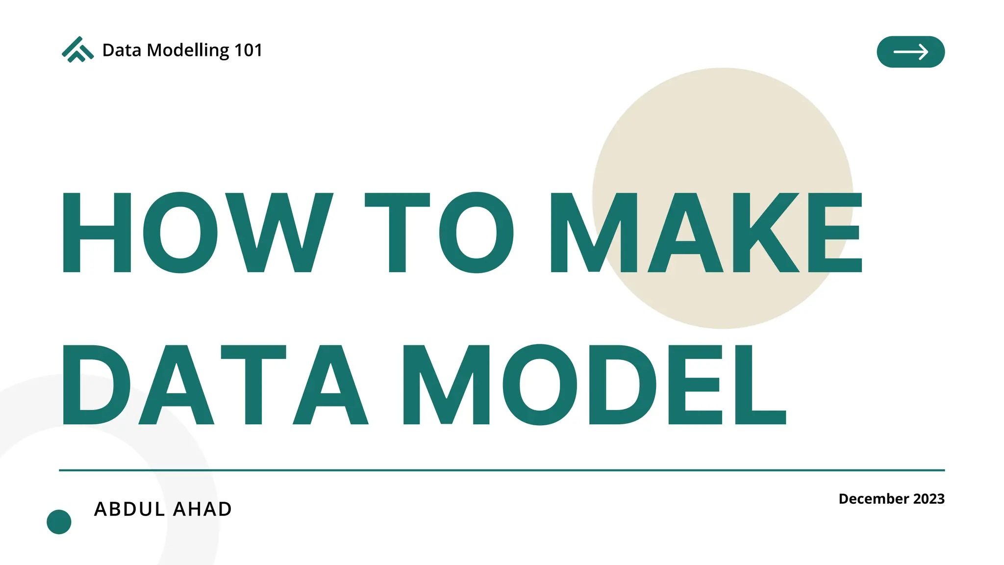 Data Modeling 101 How To Make Data Model Ppt
