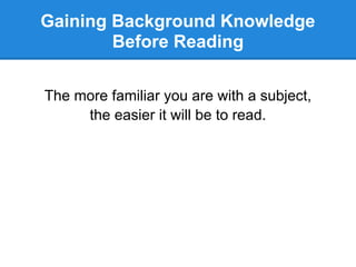 Speed Reading Class: How to Make Difficult Reading Easy | PPT