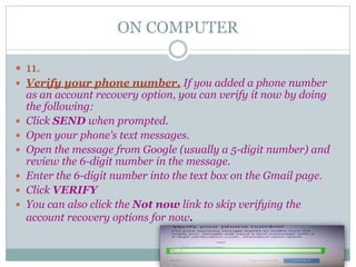 Simple process of making E-mail ID in Gmail Presentation | PPTX
