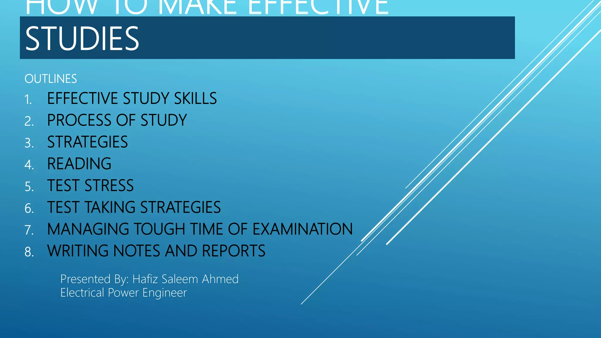 How to make effective studies | PPT