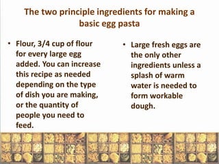 How to make fresh pasta step by step | PPT