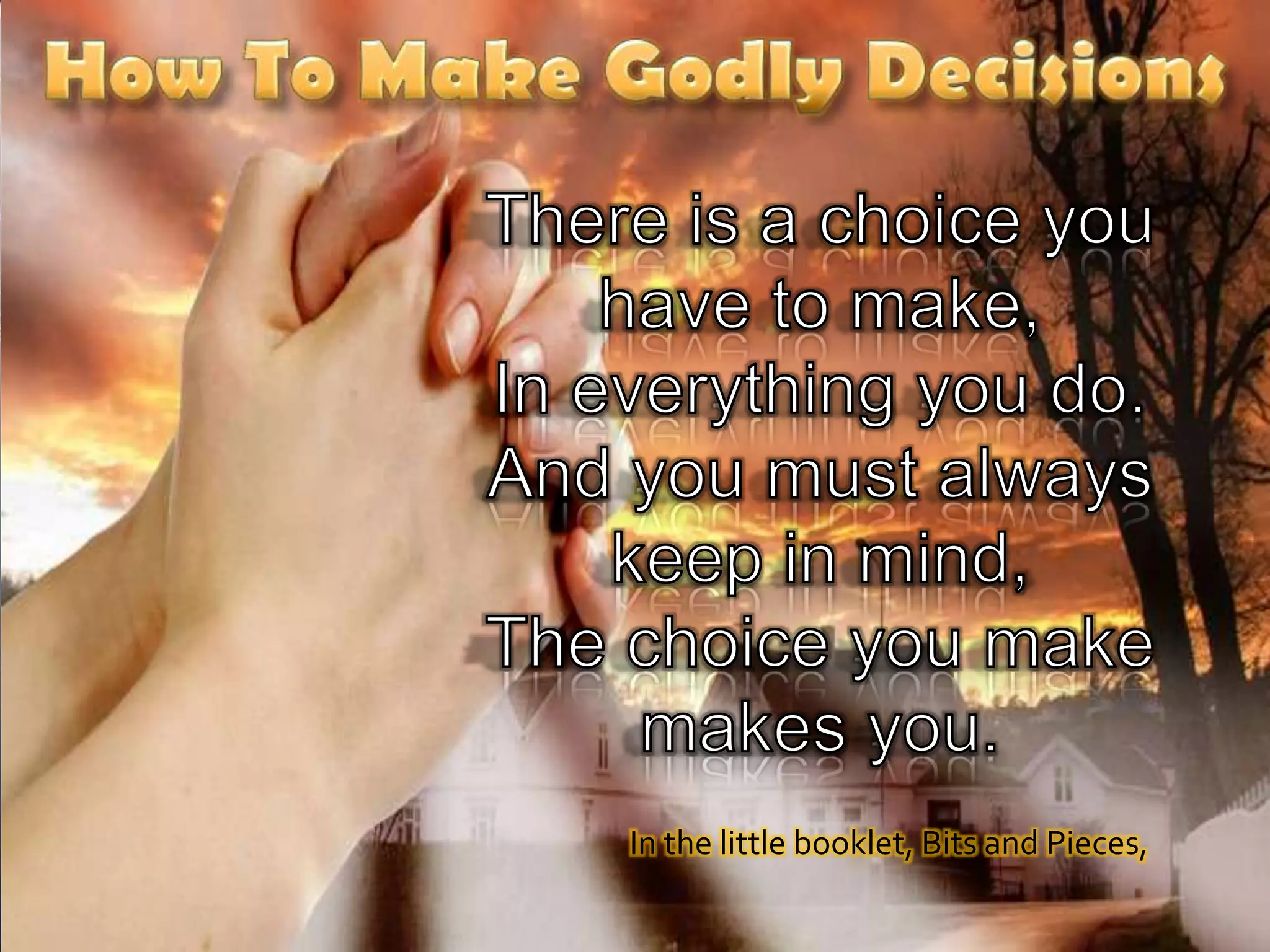 How to make_godly_decisions | PPTX