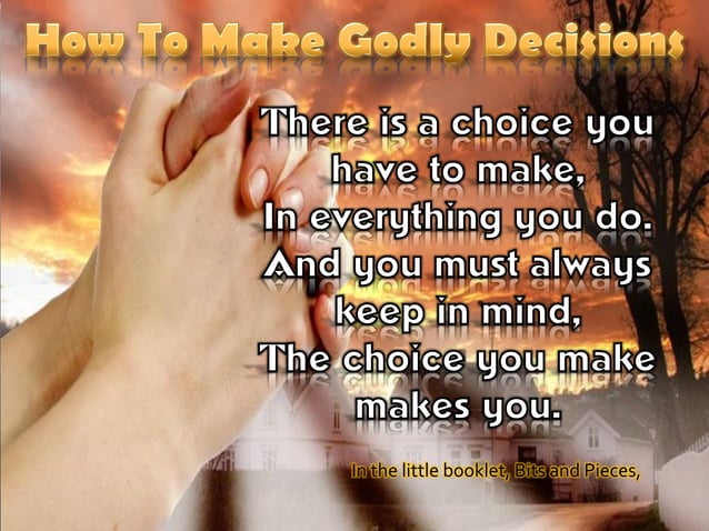 How to make_godly_decisions | PPT