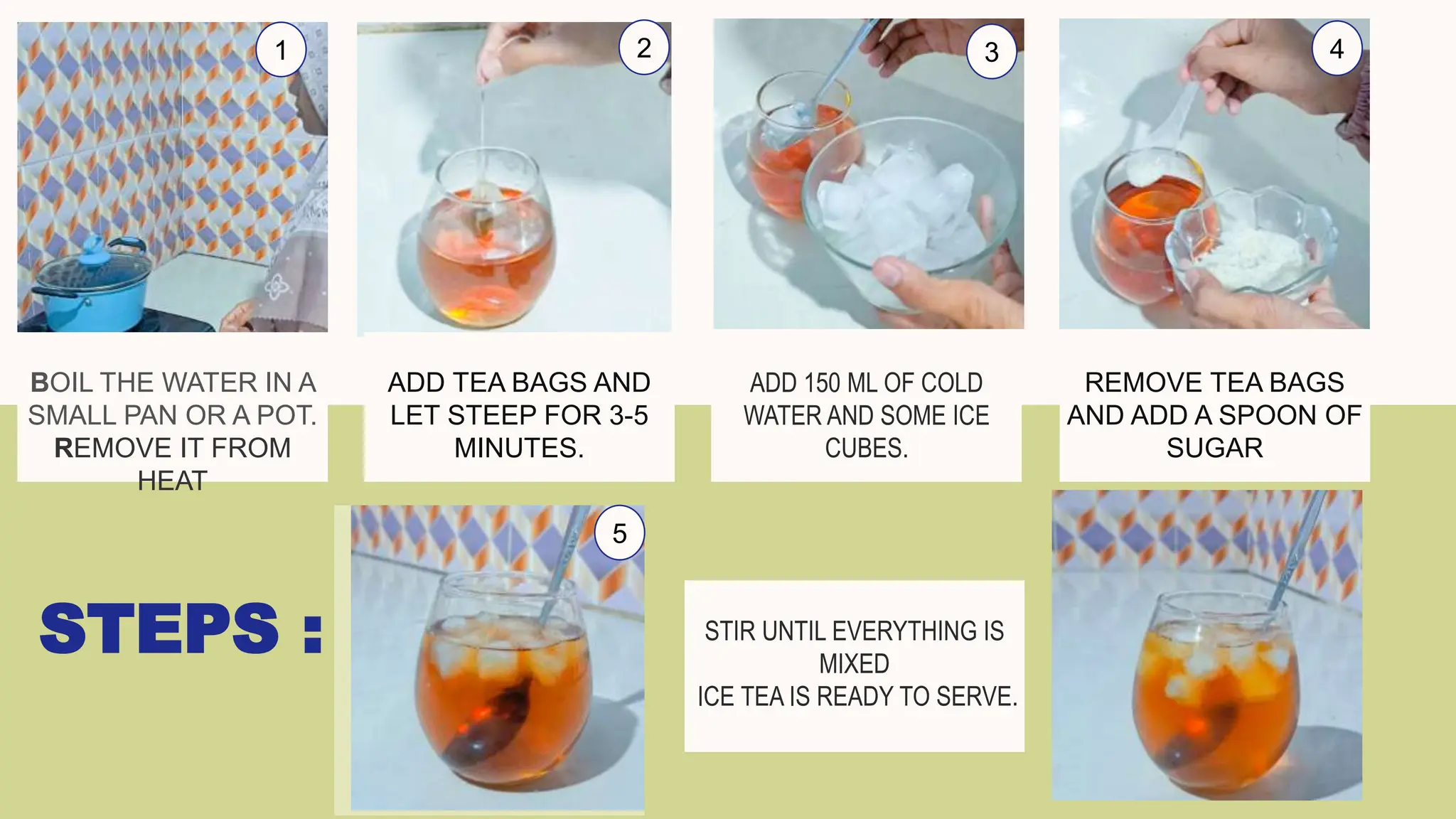 how to make ice tea and explain ingrediant | PPTX