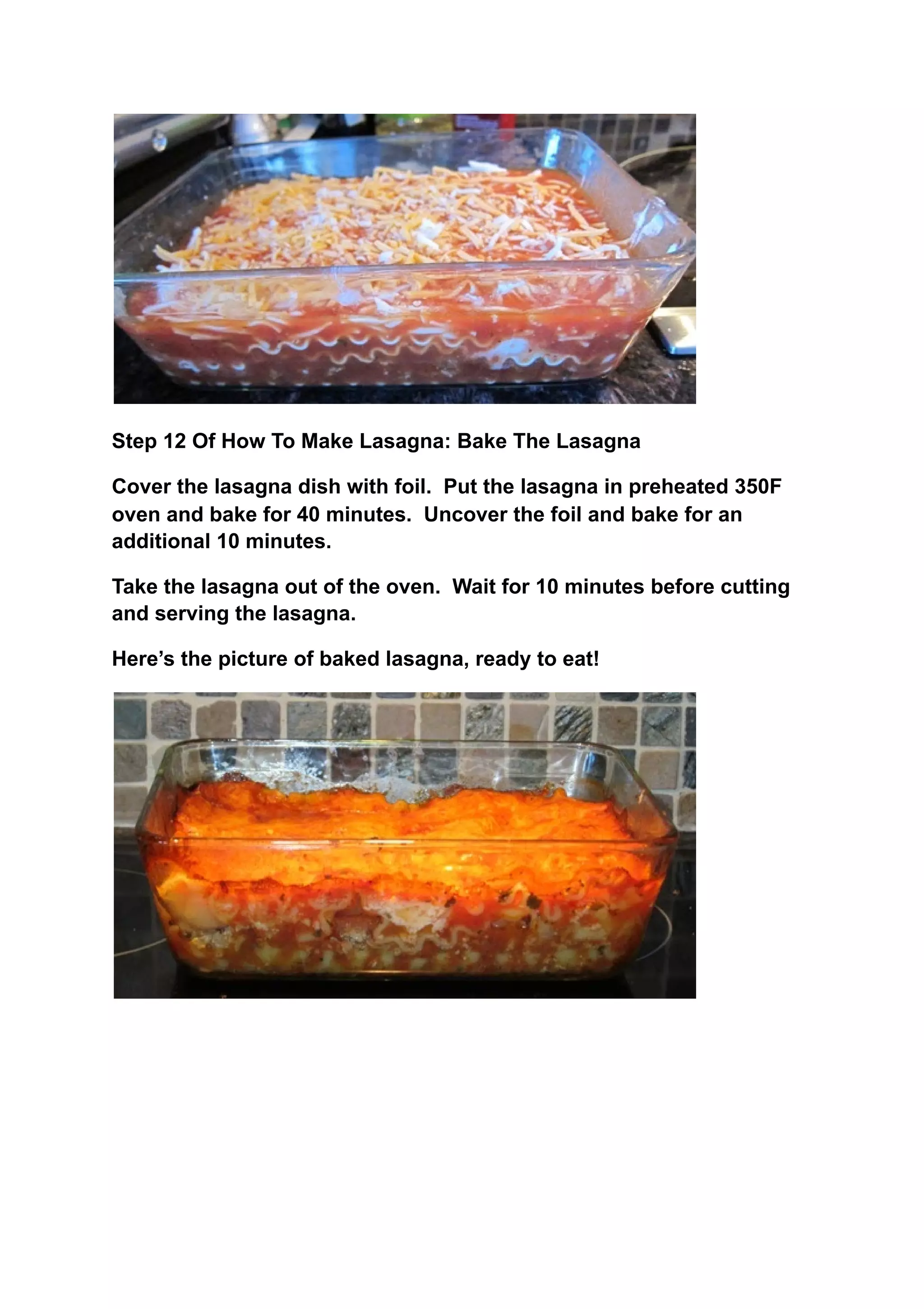 How to make lasagna | PDF