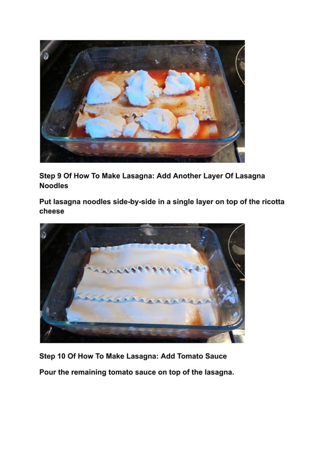 How to make lasagna | PDF