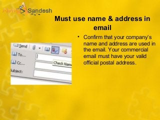 How to make marketing emails can spam compliant