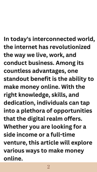 How To Make Money Online | PDF | Free Download