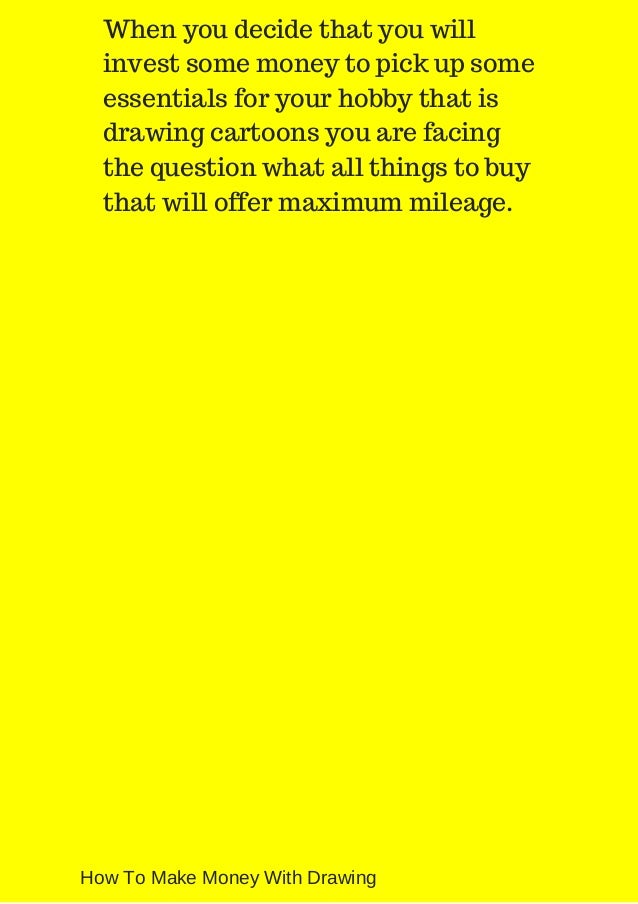 How to make money with drawing