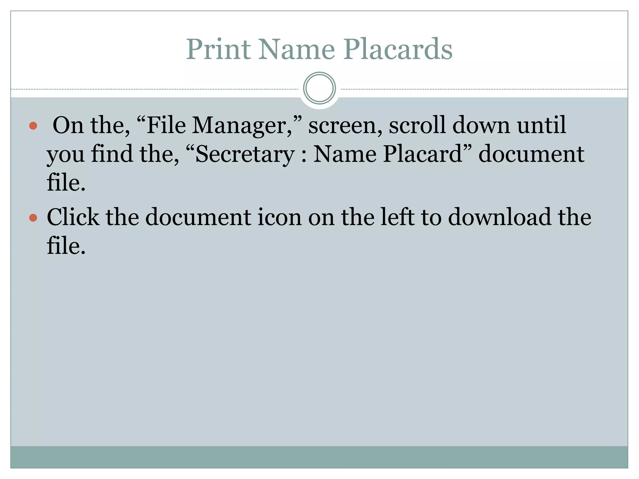 How to make name placards | PPTX