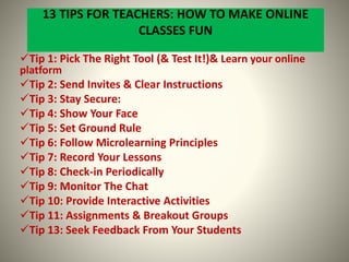 How to make online teaching learning more efficient | PPTX