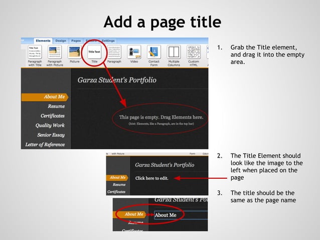 How to make pages and titles in weebly | PPT